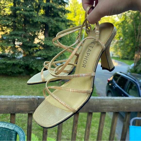 Metaphor | Shoes | Vintage Metaphor Gold Heels | Poshmark